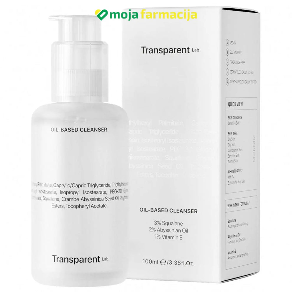 TRANSPARENT LAB Oil based cleanser – Moja Farmacija